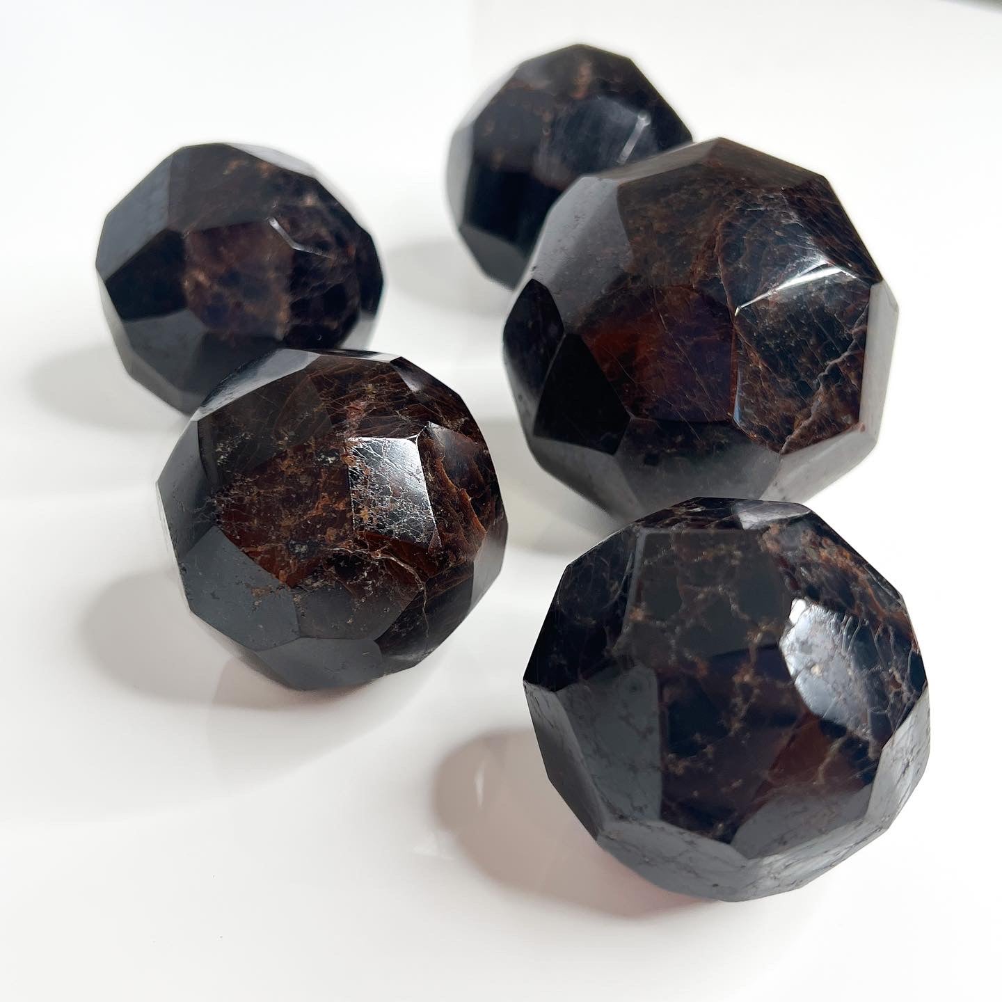 Garnet Freeform Spheres – Crunchy Mama's Crystals